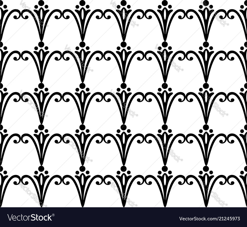 Seamless pattern black and white repeating Vector Image
