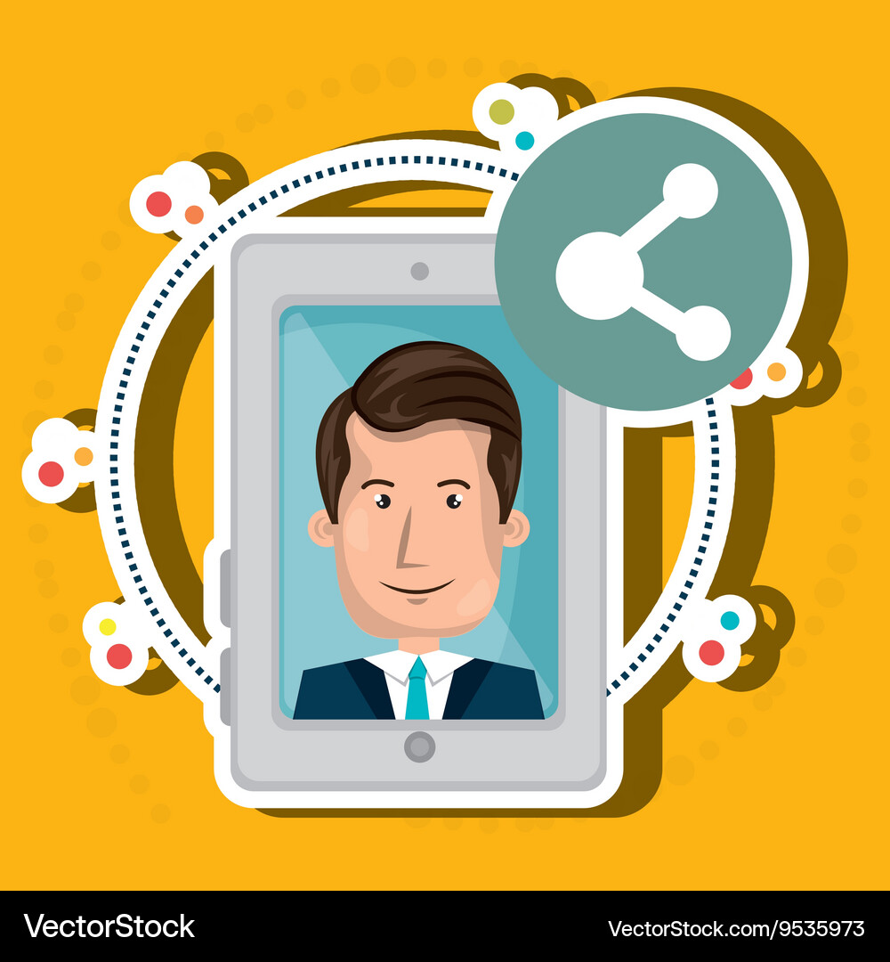 Social media marketing design Royalty Free Vector Image