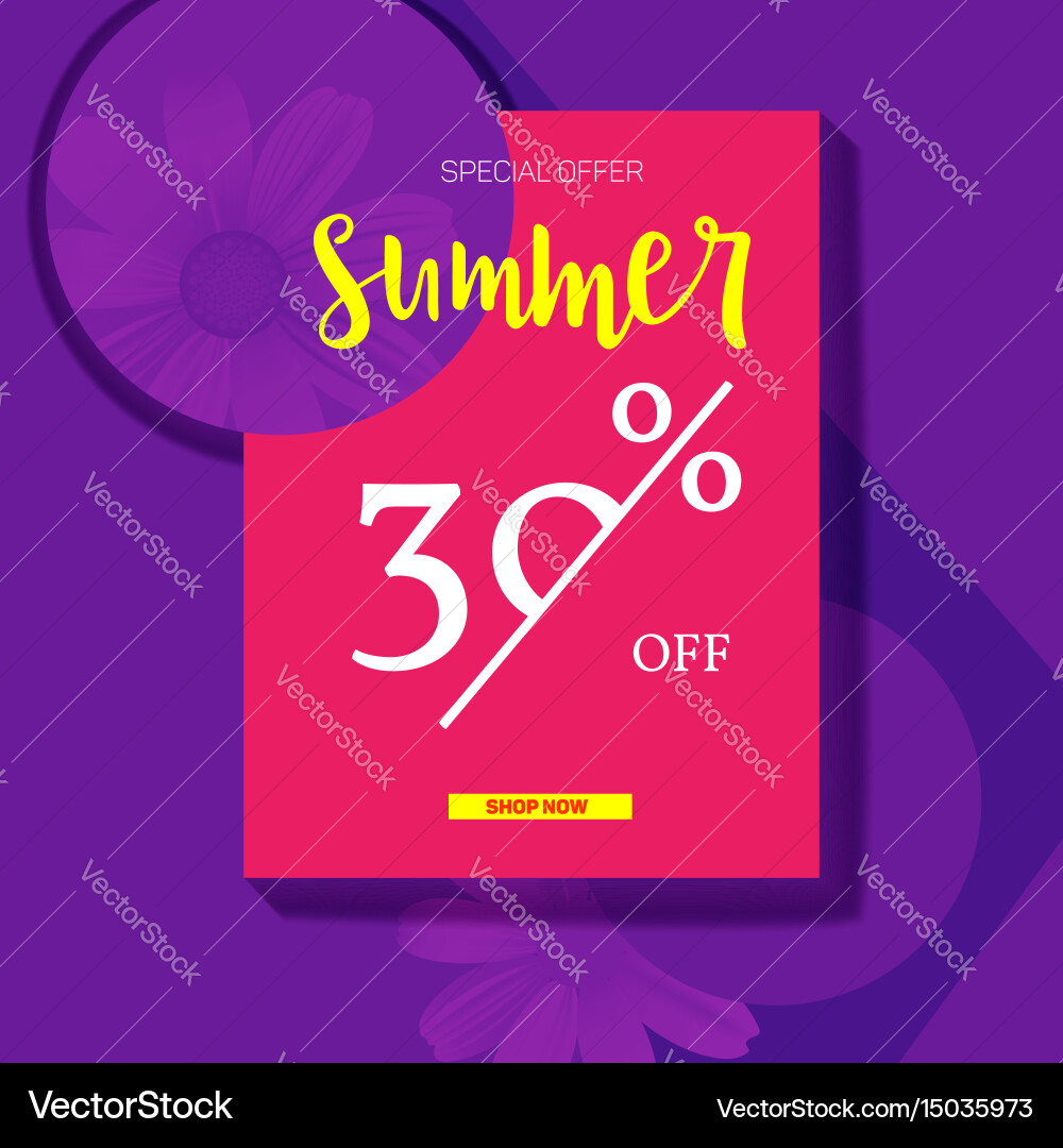 Summer selling ad banner vintage text design Vector Image