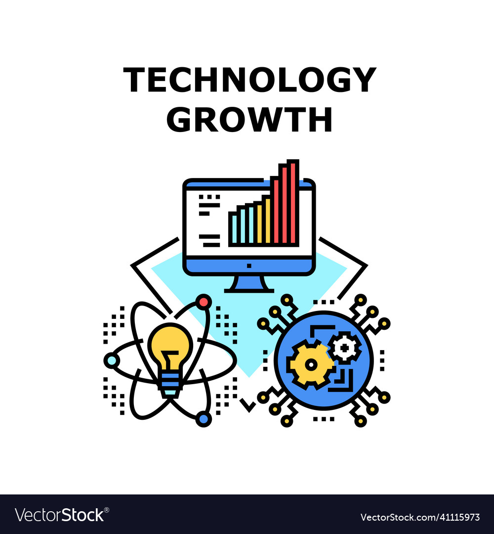 Technology Growth Icon Royalty Free Vector Image