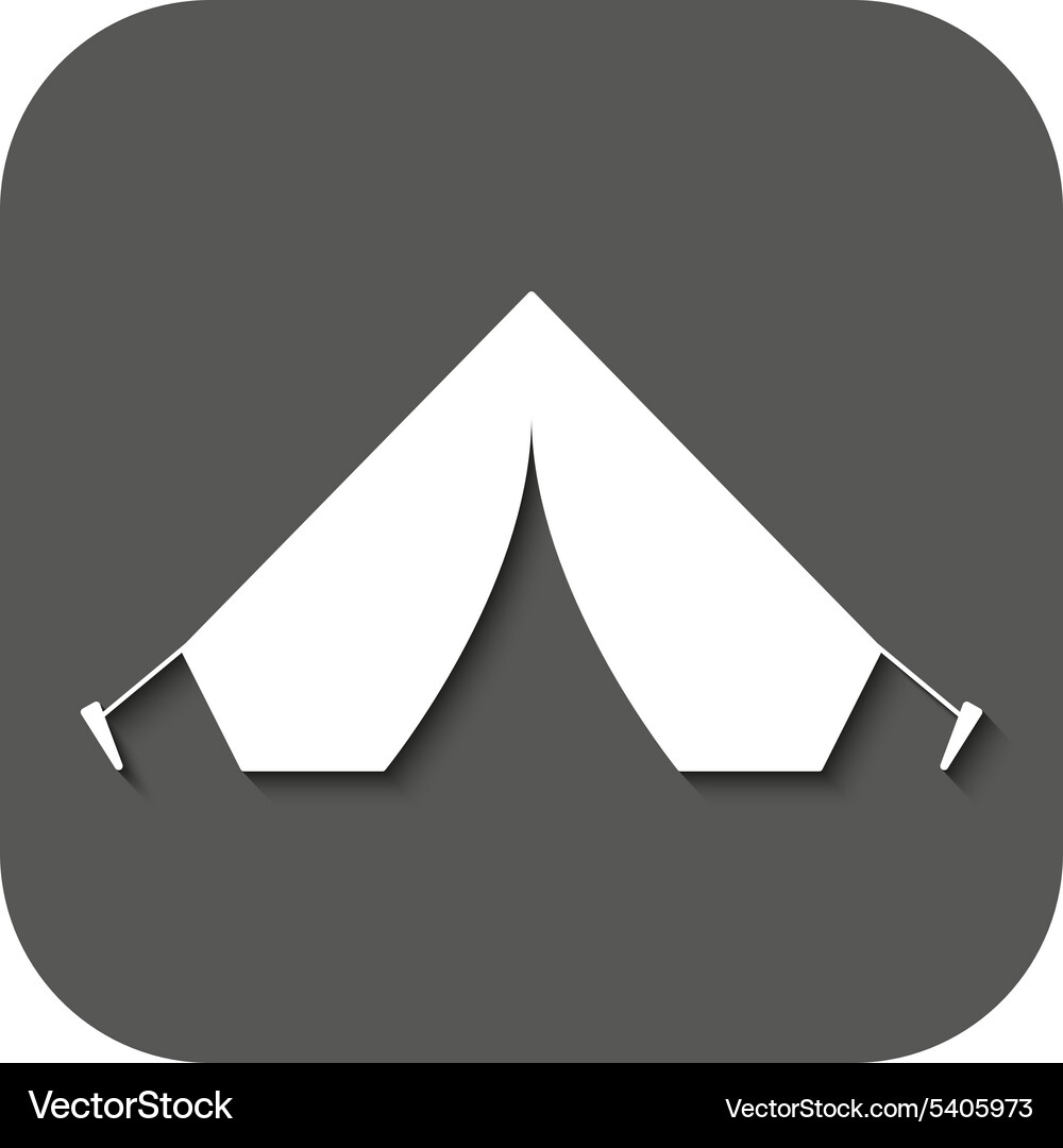 Tent icon travel symbol flat Royalty Free Vector Image
