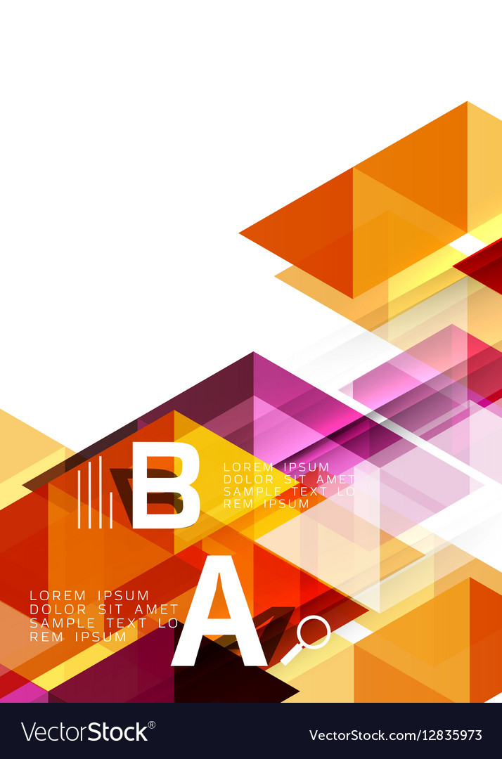 Triangle composition Royalty Free Vector Image