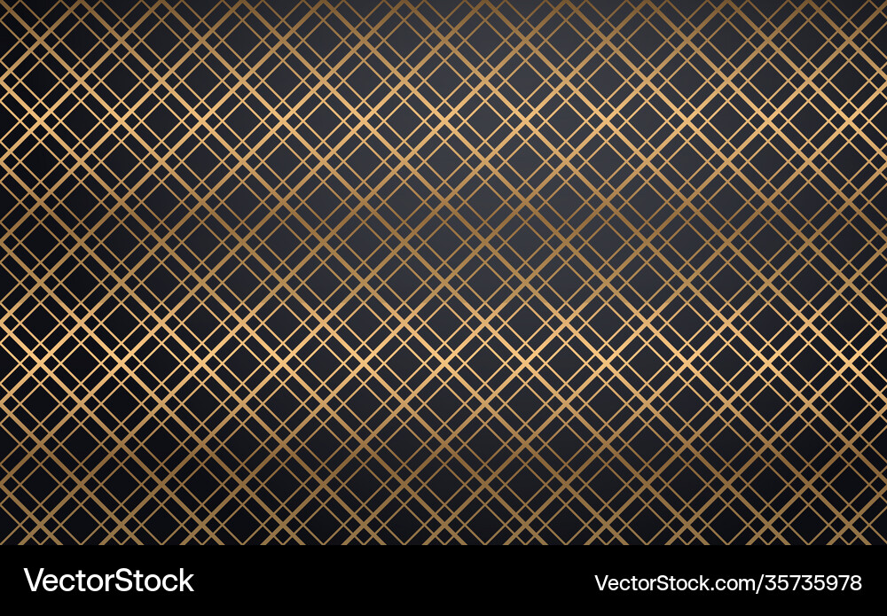 Abstract golden lines on a black background Vector Image