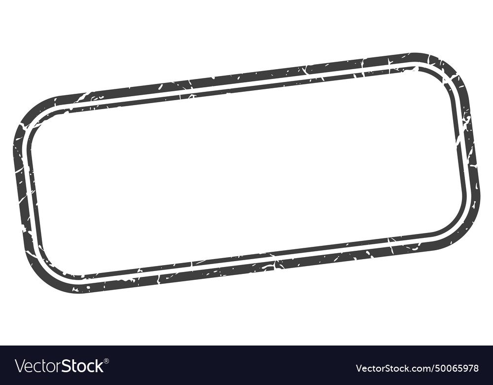 Blank stamp rectangular on white Royalty Free Vector Image