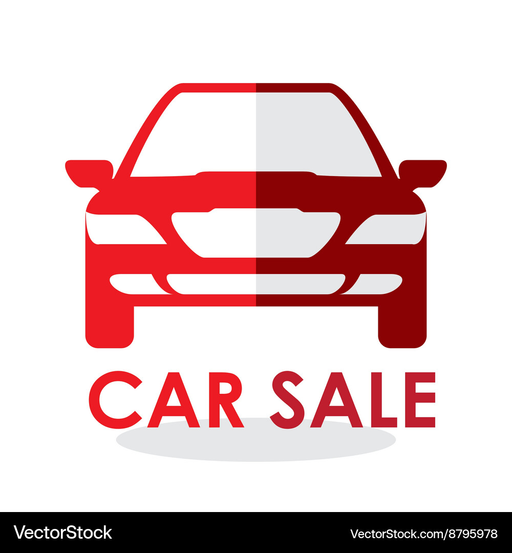 Car sale design concept white background Vector Image