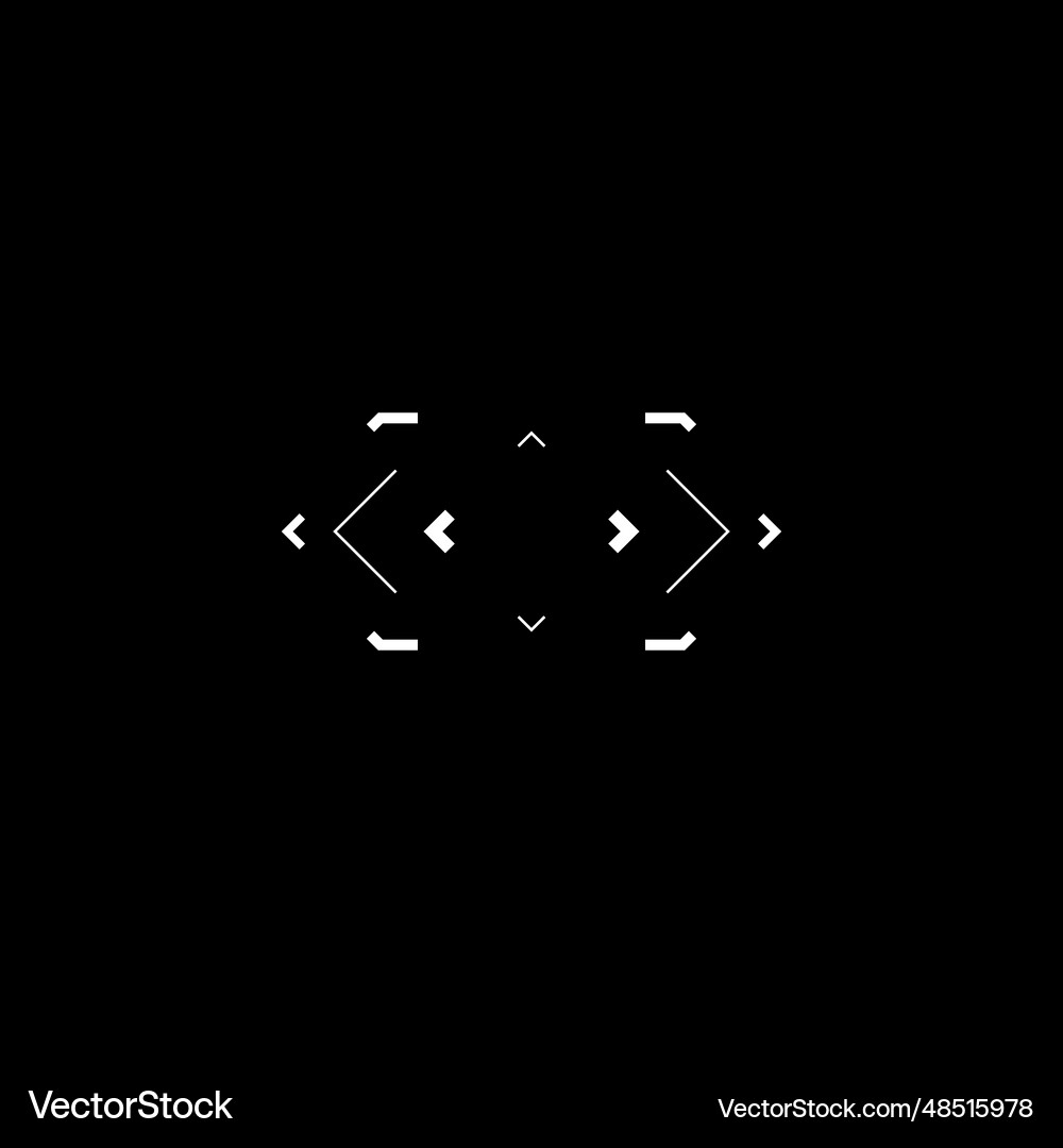 Cyberpunk style target futuristic gui aim Vector Image