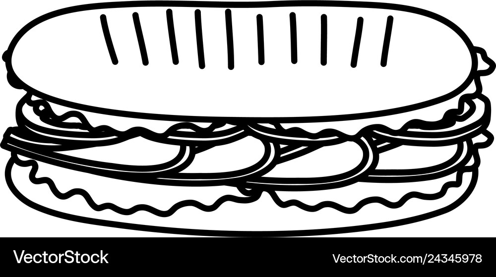 Fresh and delicious sandwish Royalty Free Vector Image