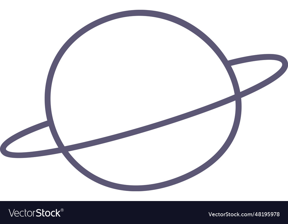 Lined planet icon Royalty Free Vector Image - VectorStock