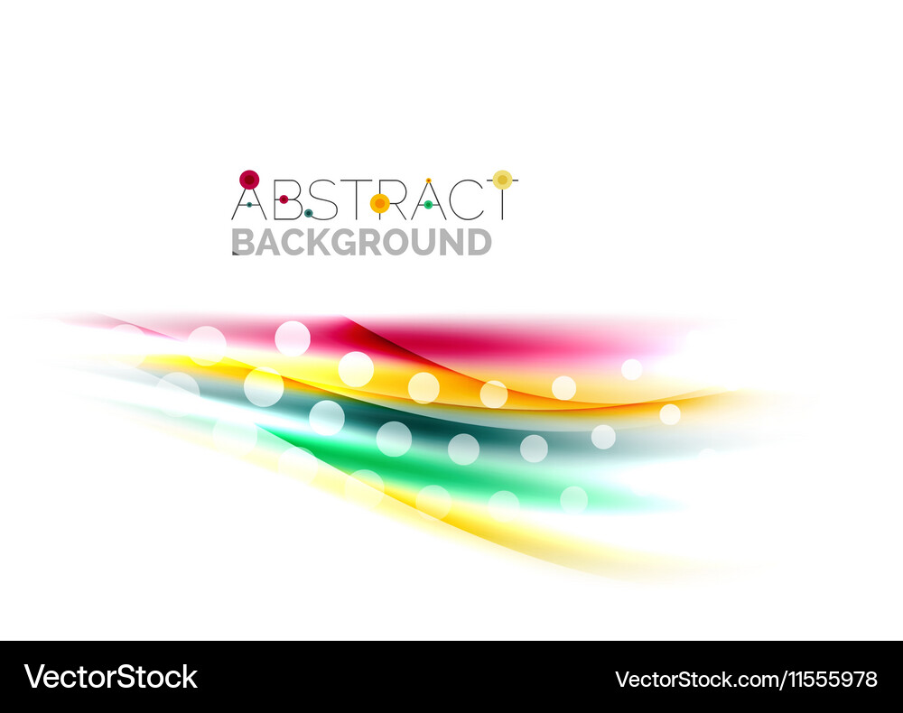 Shiny color lines on white background - motion Vector Image