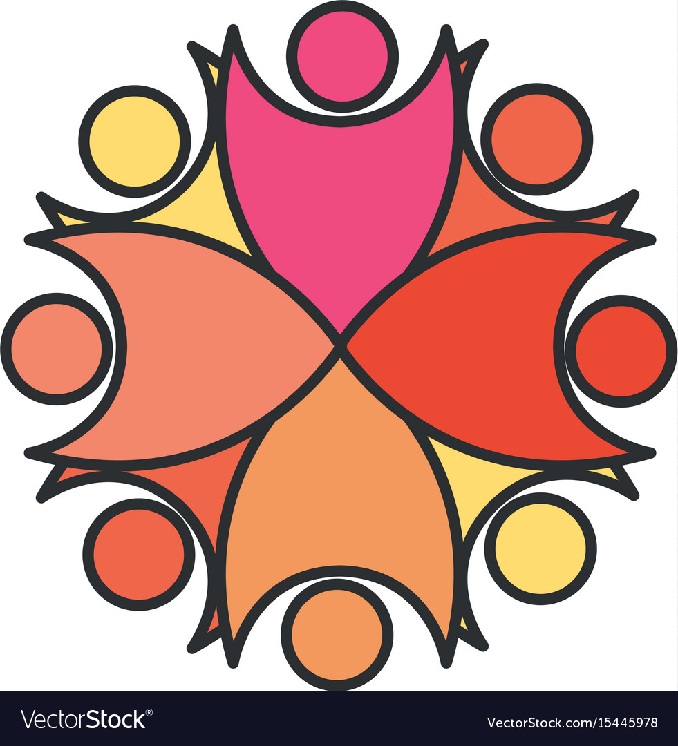 Teamwork symbol silhouette icon Royalty Free Vector Image Teamwork symbol silhouette icon Royalty Free Vector Image