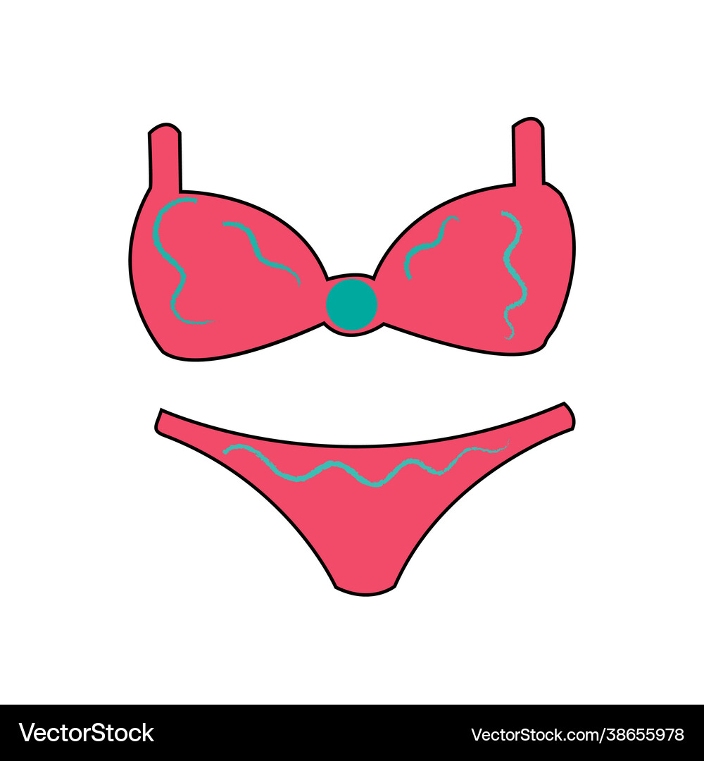 Women swimsuit bikini Royalty Free Vector Image
