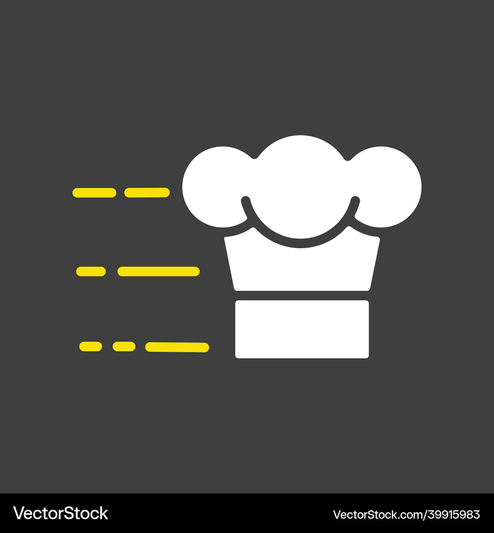 Fast delivery cook glyph icon graph symbol Vector Image