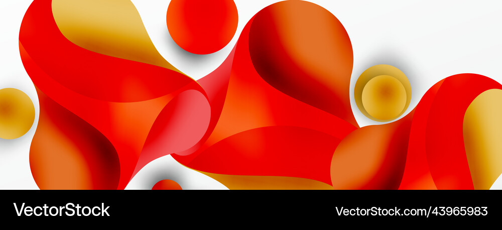 Flowing geometric shapes minimalist abstract Vector Image