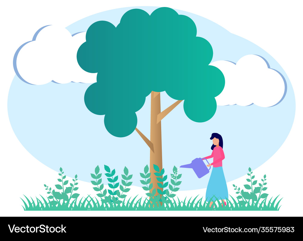Graphic cartoon character world environment day Vector Image