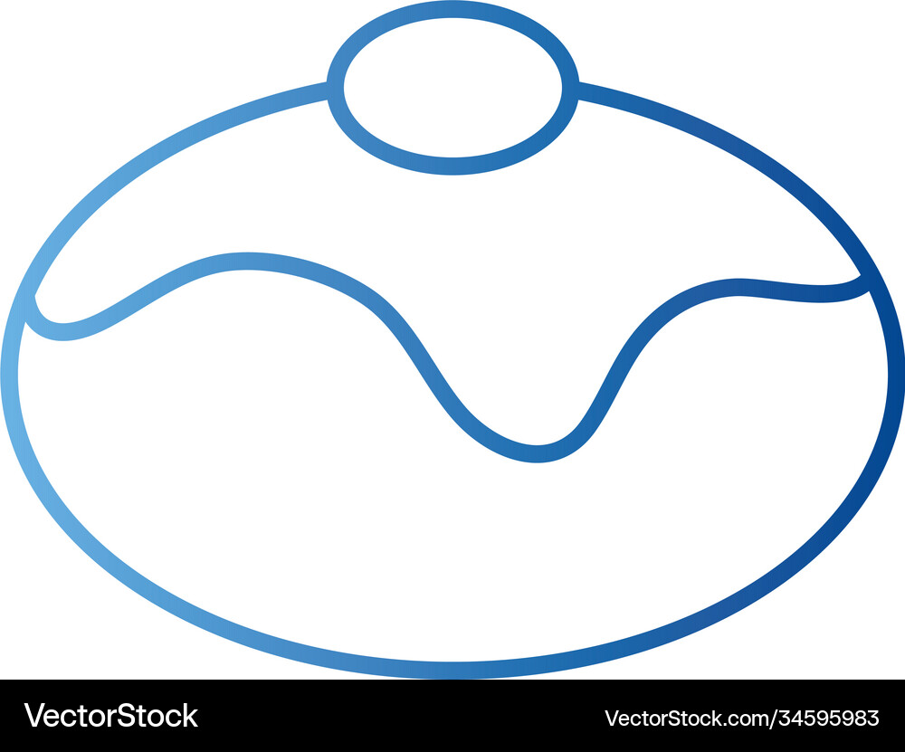 Jewish sufganiyot gradient style icon Royalty Free Vector