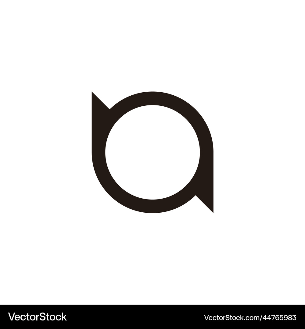 Letter ba ab b a circle geometric symbol simple Vector Image