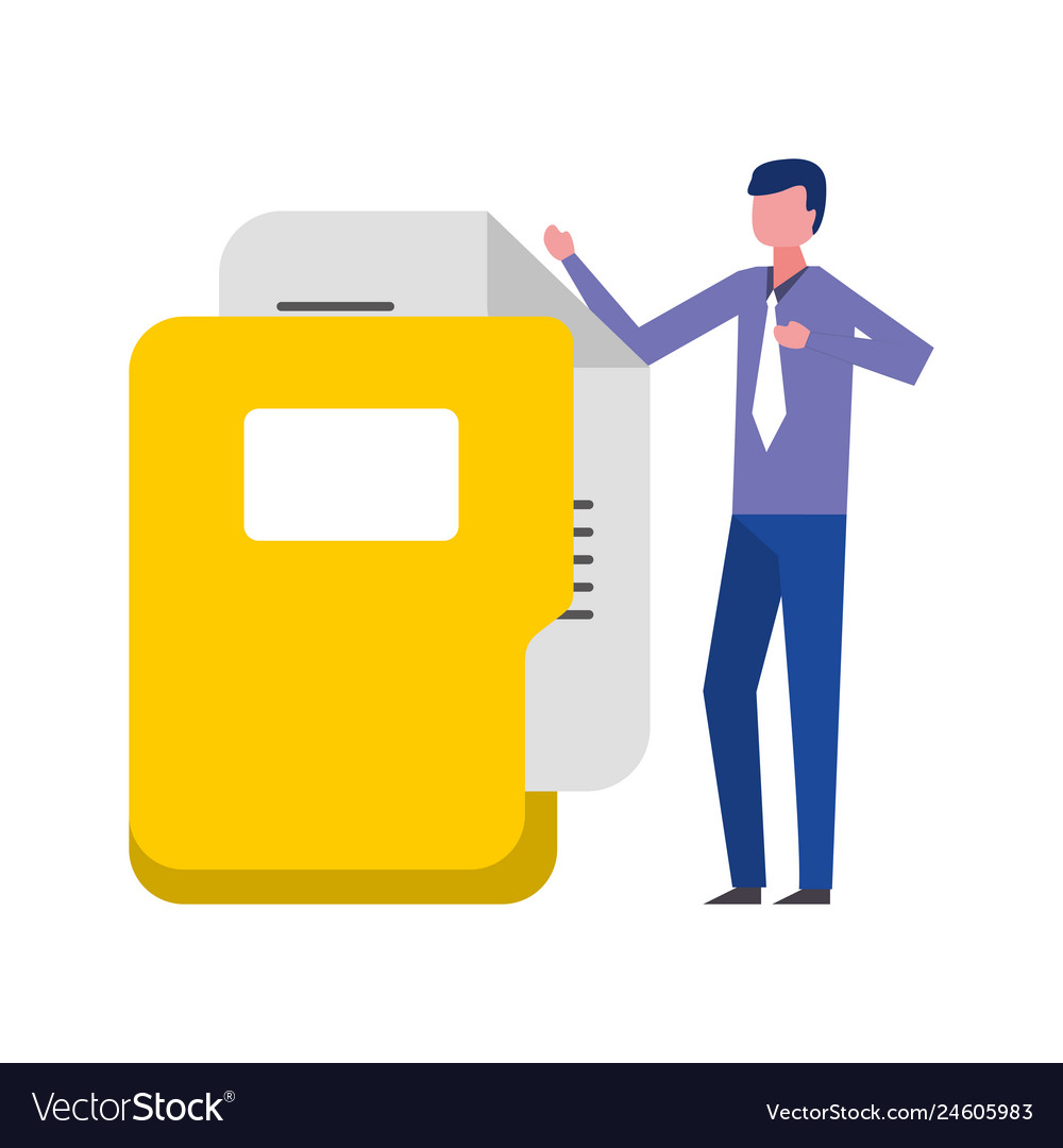 Office documents work Royalty Free Vector Image