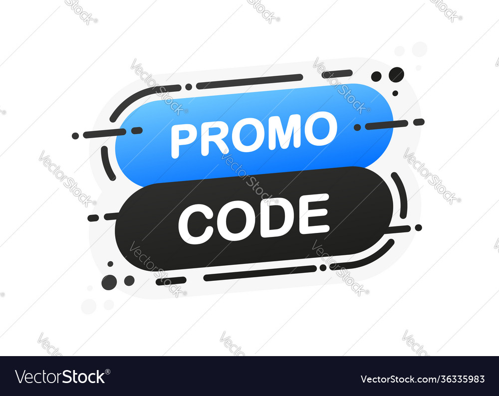 Promo Code Discount Banner Royalty Free Vector Image