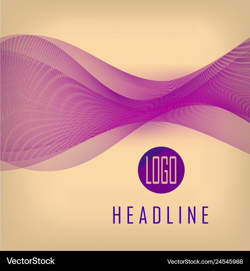 Abstract magenta waves on pastel background Vector Image