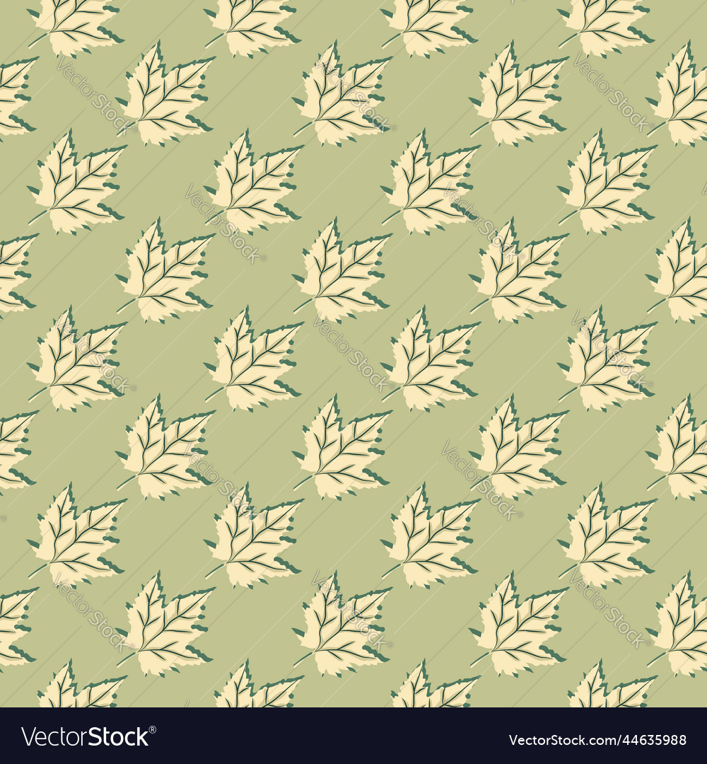 Abstract oak leaves seamless pattern maple Vector Image