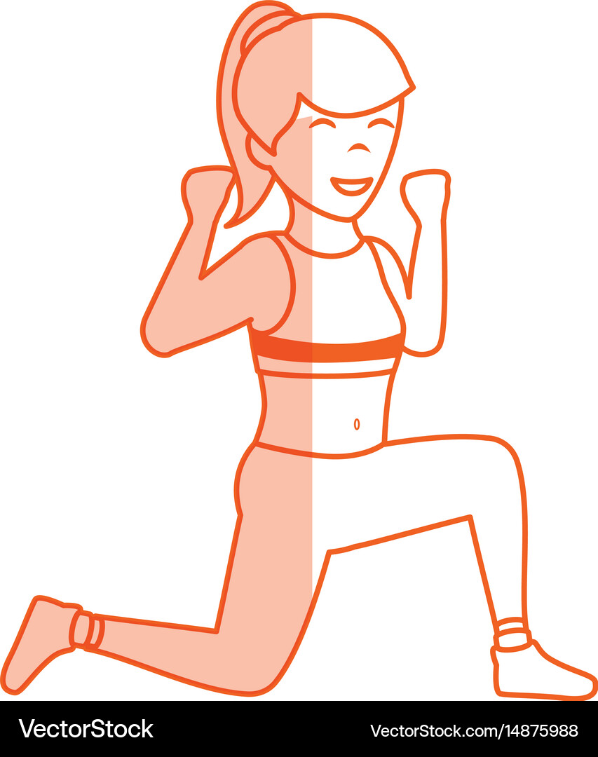 Athletic woman exercising character Royalty Free Vector