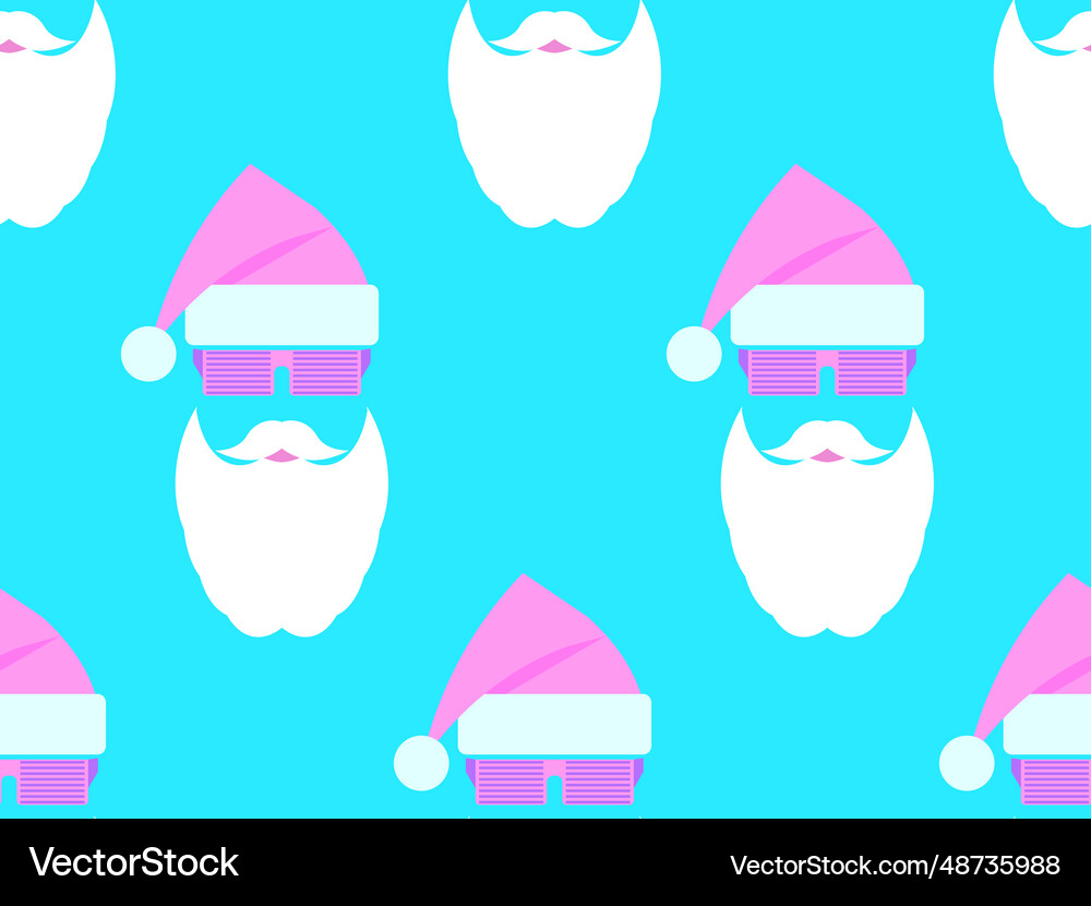 Christmas seamless pattern with santa claus Vector Image