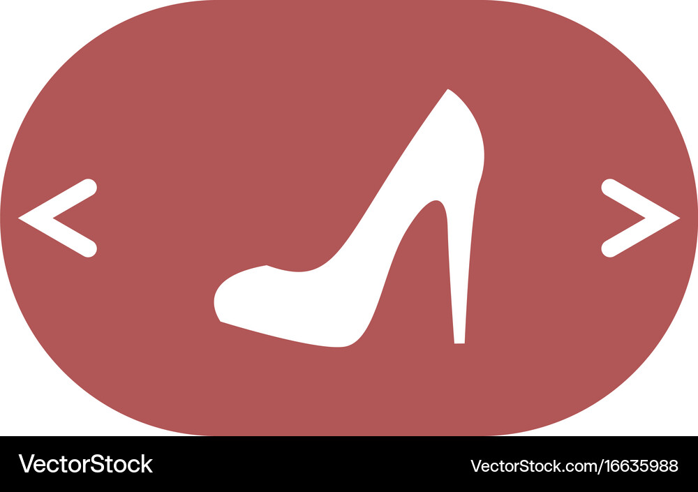 Elegant high heel shoe icon Royalty Free Vector Image
