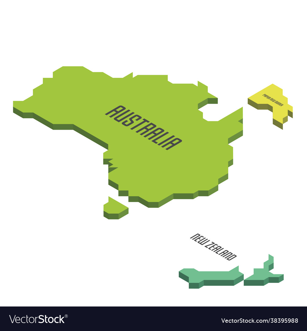 Isometric political map australia Royalty Free Vector Image Isometric political map australia Royalty Free Vector Image