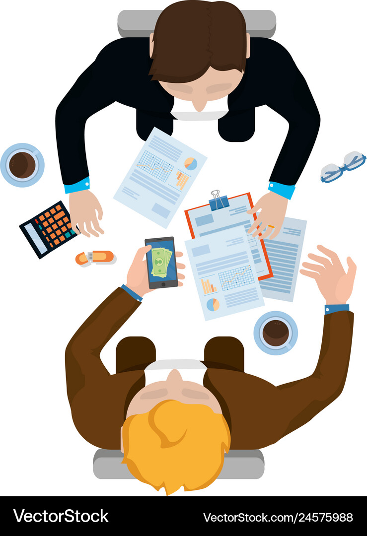 Personal finance cartoon Royalty Free Vector Image