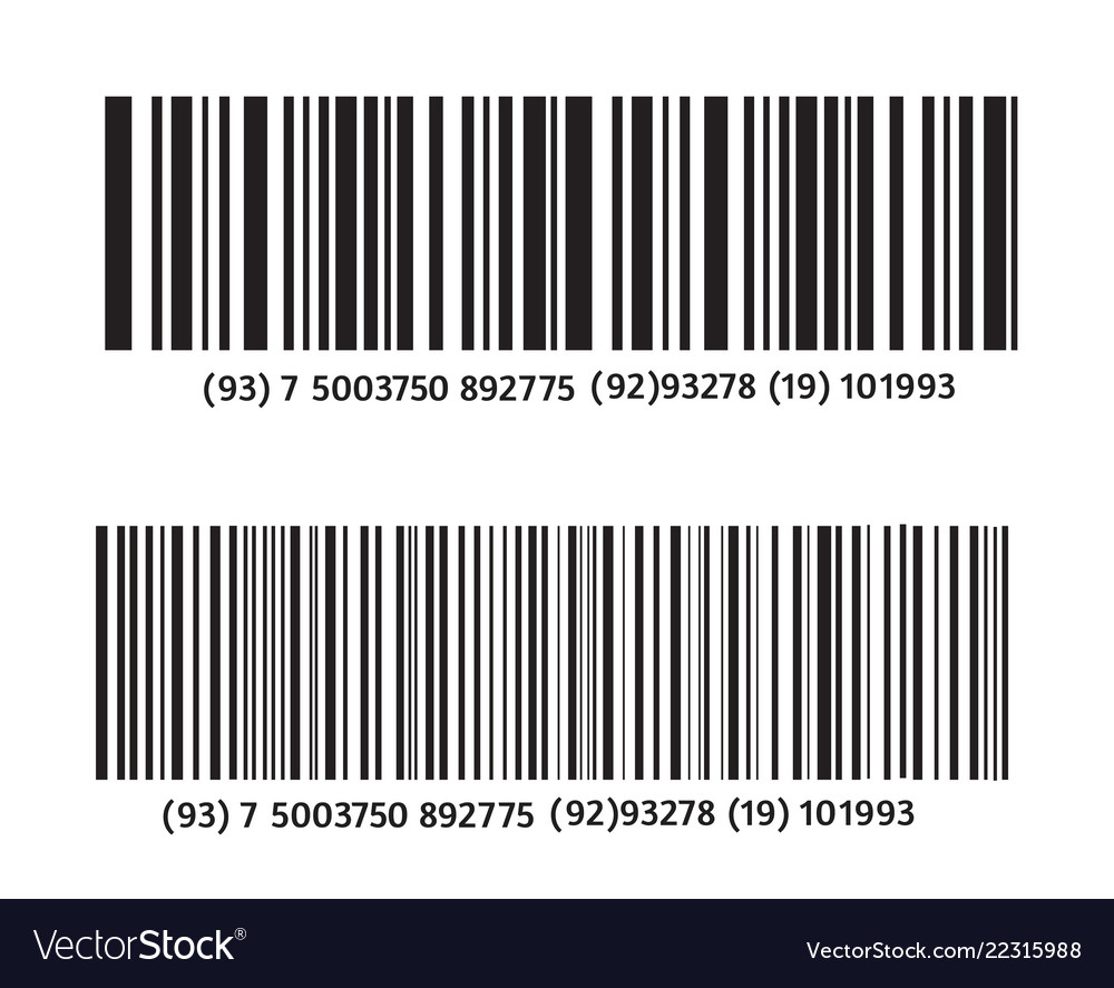 Realistic bar code Royalty Free Vector Image - VectorStock