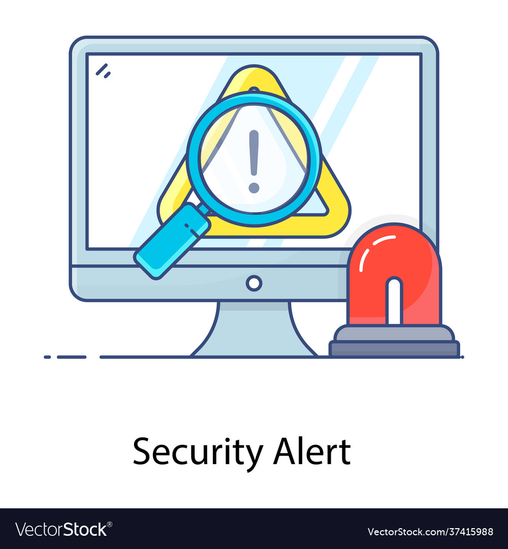 Security alert Royalty Free Vector Image - VectorStock