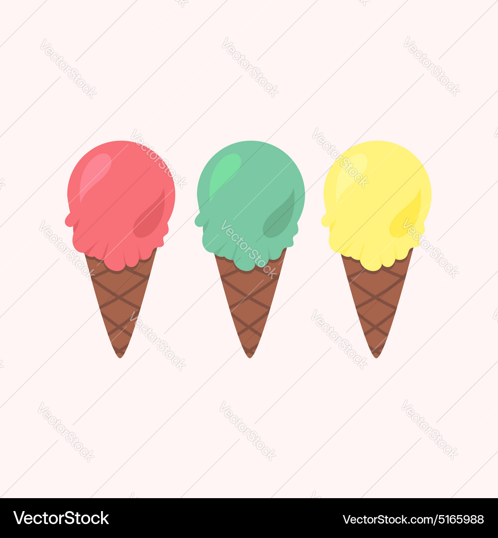 Set of ice-creams Royalty Free Vector Image - VectorStock