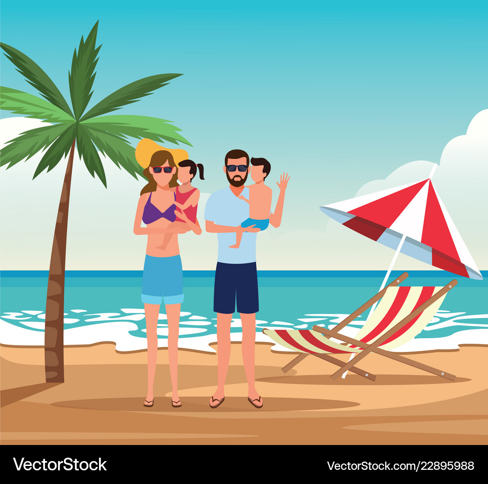 Vacation on the beach Royalty Free Vector Image