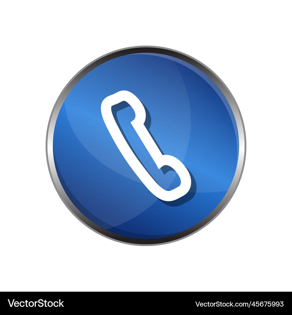3d phone icon clip art Royalty Free Vector Image
