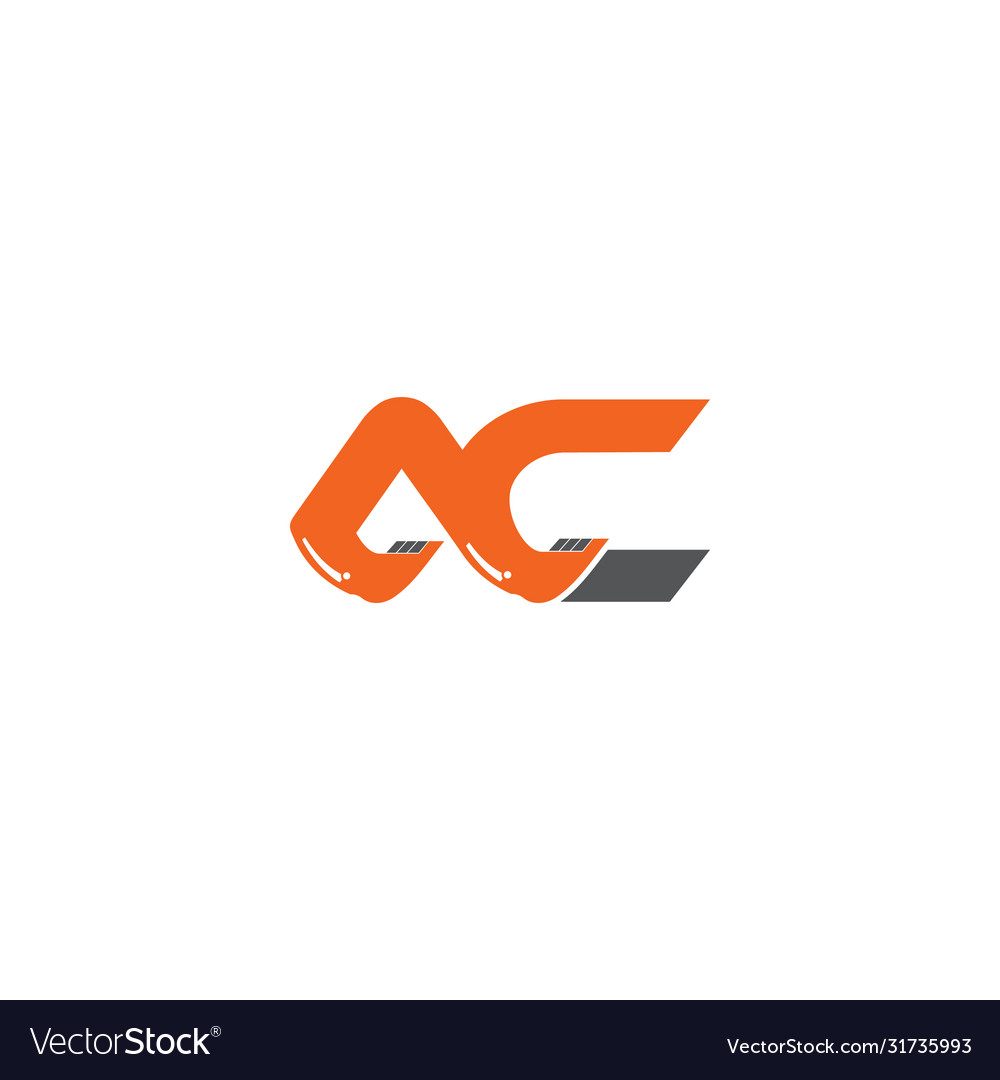 Ac letter logo icon design template elements Vector Image
