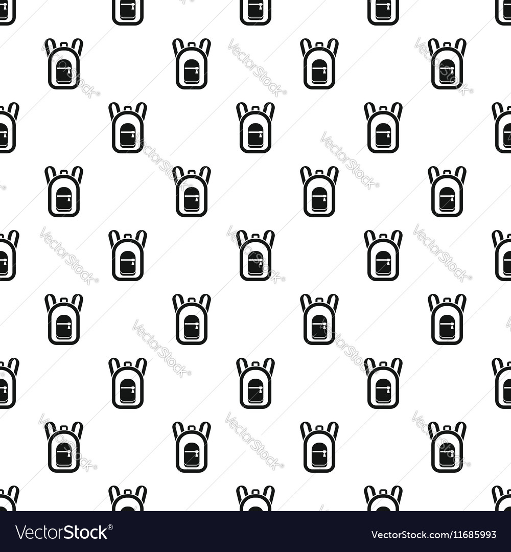 Backpack pattern simple style Royalty Free Vector Image