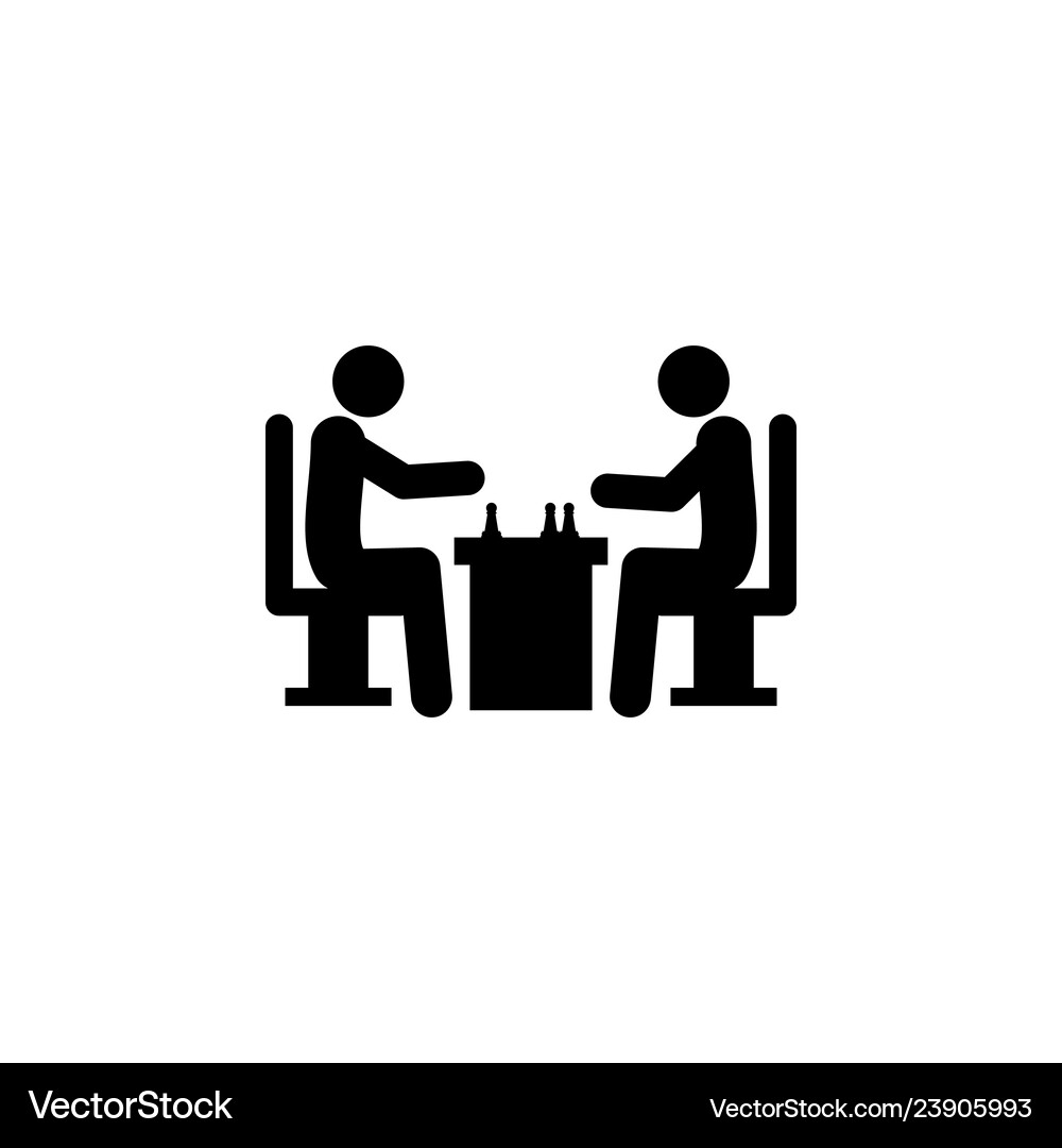 Chess players icon element of for mobile Vector Image