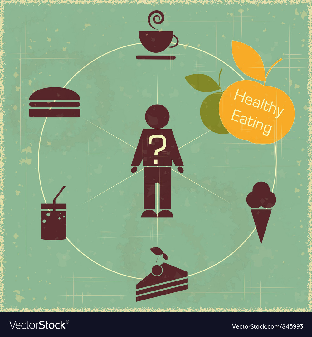 Healthy food concept Royalty Free Vector Image