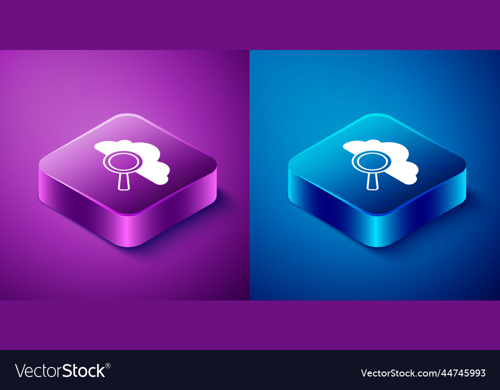 Isometric search cloud computing icon isolated Vector Image