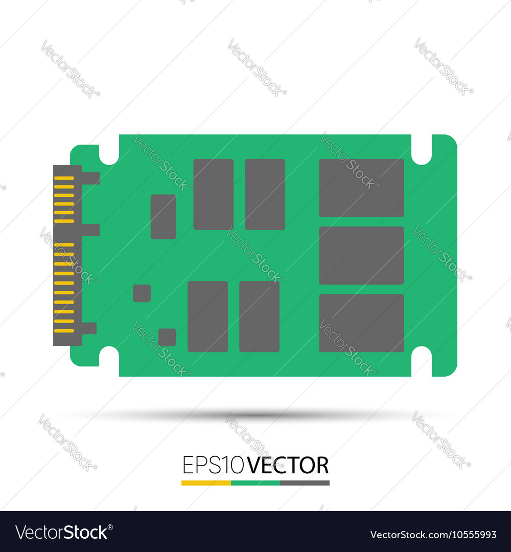 Sata solid state drive ssd Royalty Free Vector Image