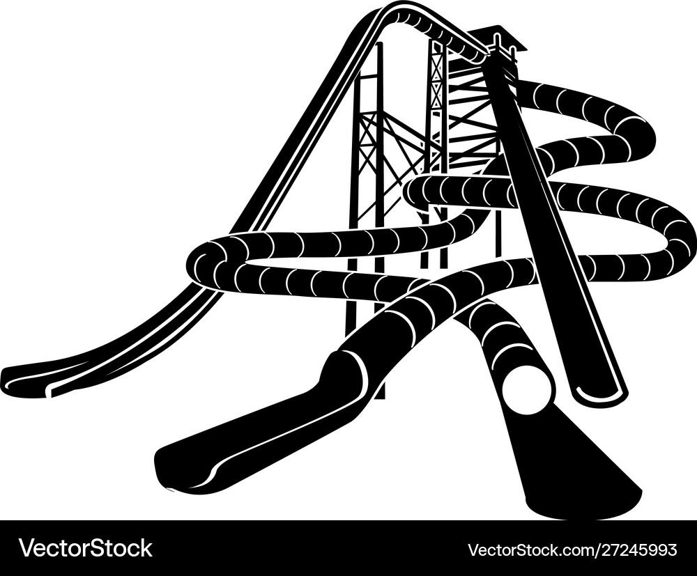 Water Slide Icon - Aquatic Park Royalty Free Vector Image