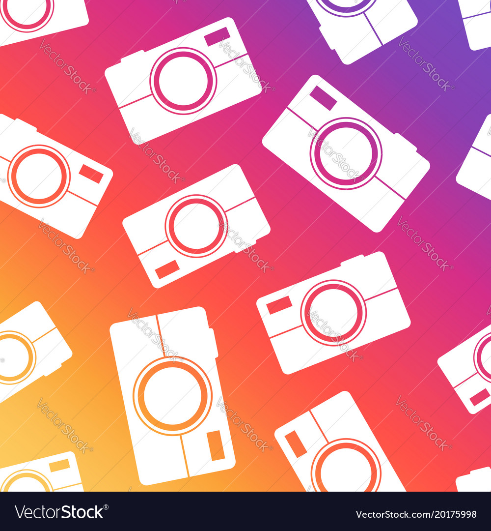 Camera seamless pattern background business flat Vector Image