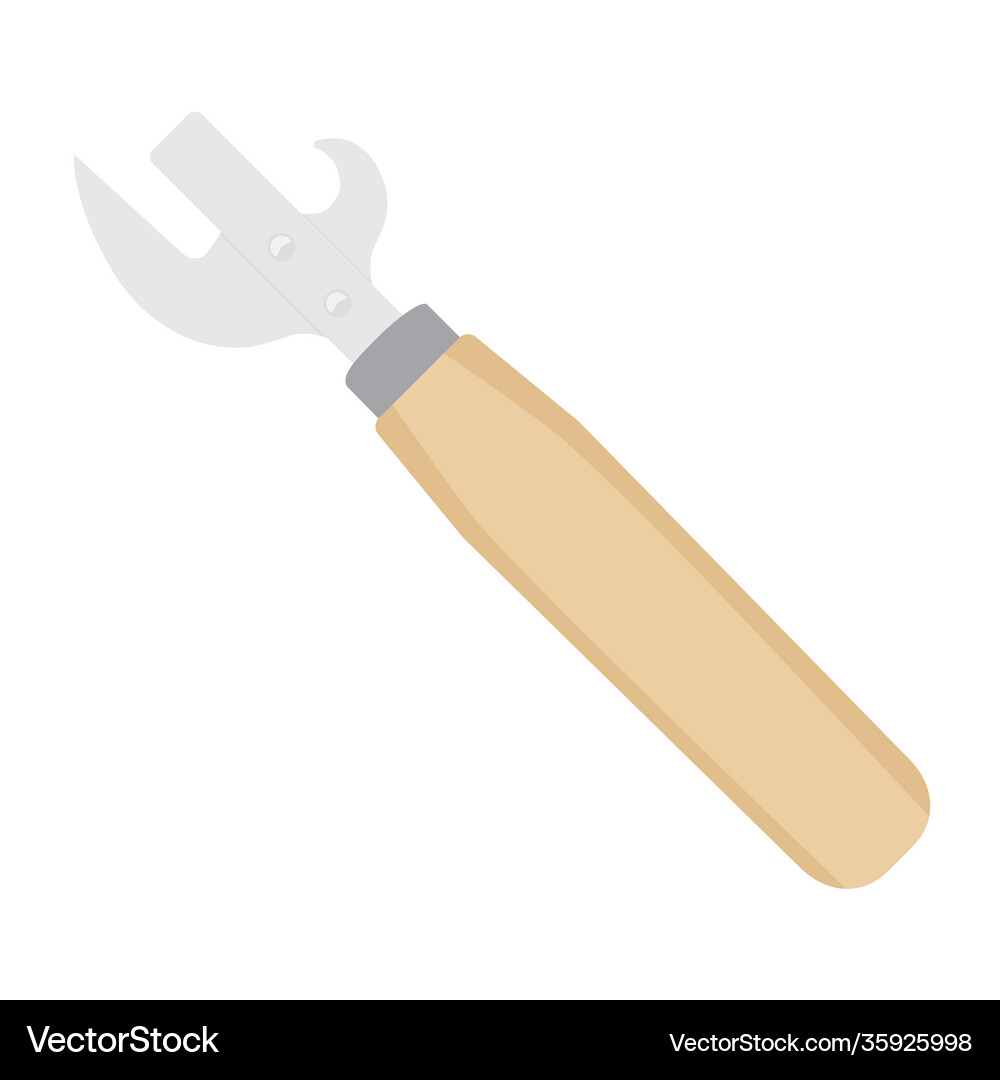 Can opener isolated on white background Royalty Free Vector