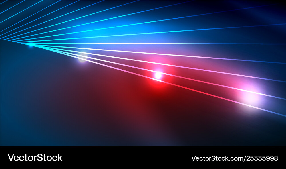 Color neon lights with waves abstract background Vector Image