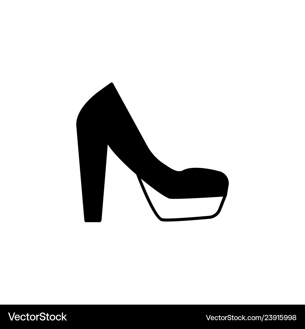 Platform high heels shoes icon Royalty Free Vector Image