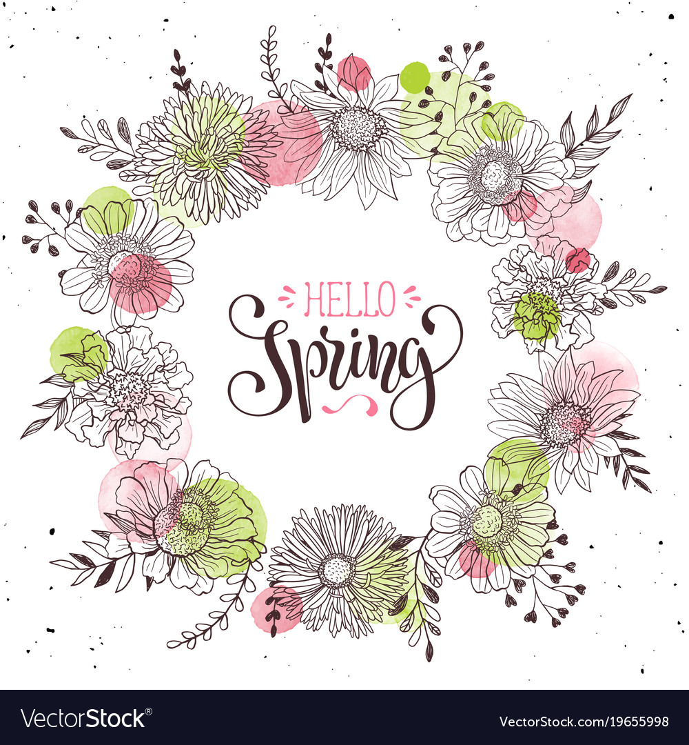 Spring time greeting card Royalty Free Vector Image