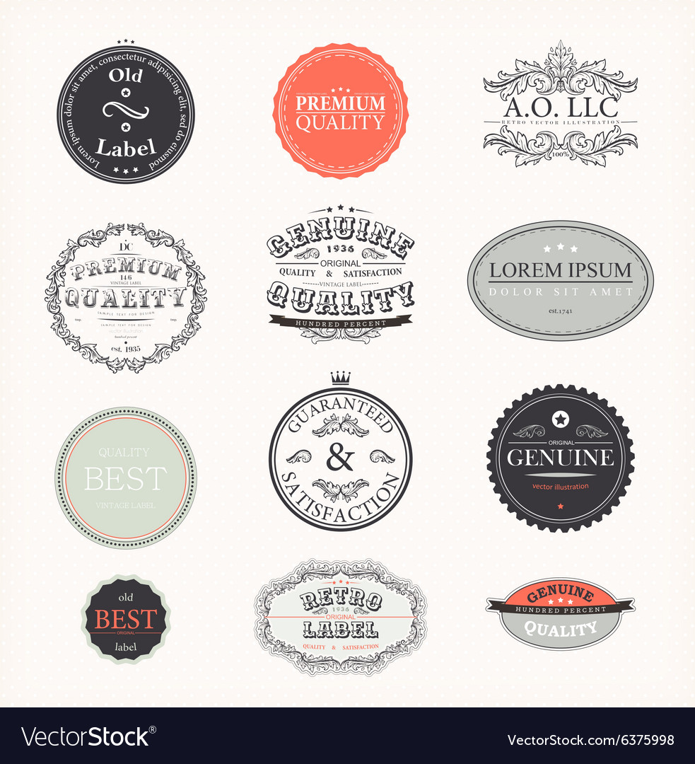 Old Vintage Labels Vector Set 05 Free Download Old Fashioned Label
