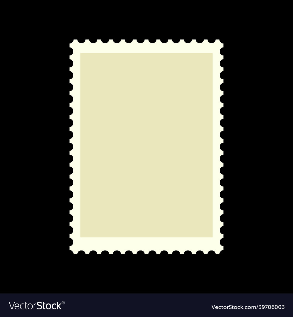 Blank postage stamp rectangle shape postmark Vector Image