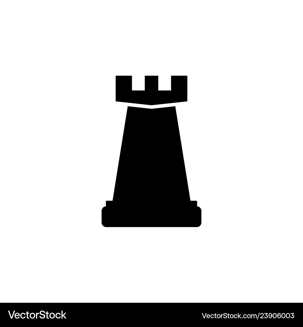 Chess rook icon element of for mobile Royalty Free Vector