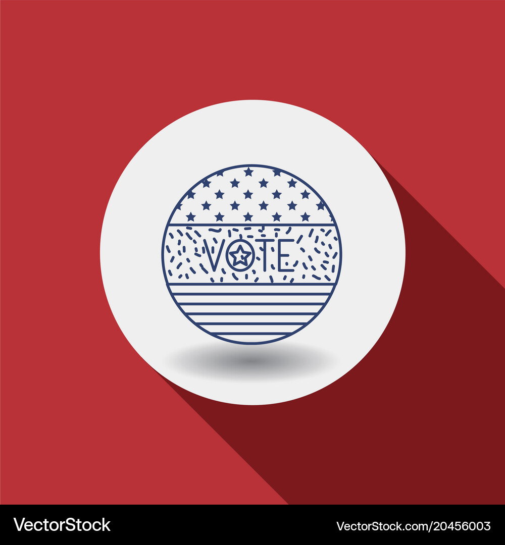 Flag circle of vote concept Royalty Free Vector Image